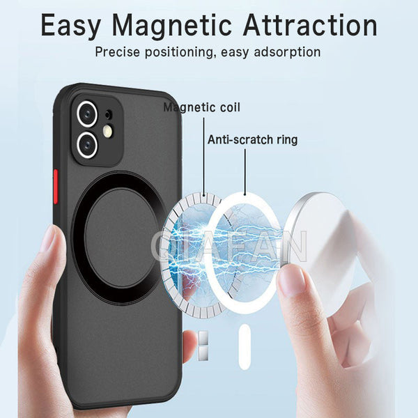 Magnetic Matte Shockproof Case For iPhone – coconuet